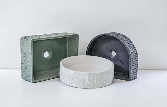 Stylish Concrete Half Moon Rugged Basins | Sticks & Stone Co