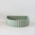 Elegant Concrete Basin Half Moon Ribbed | Sticks & Stone Co